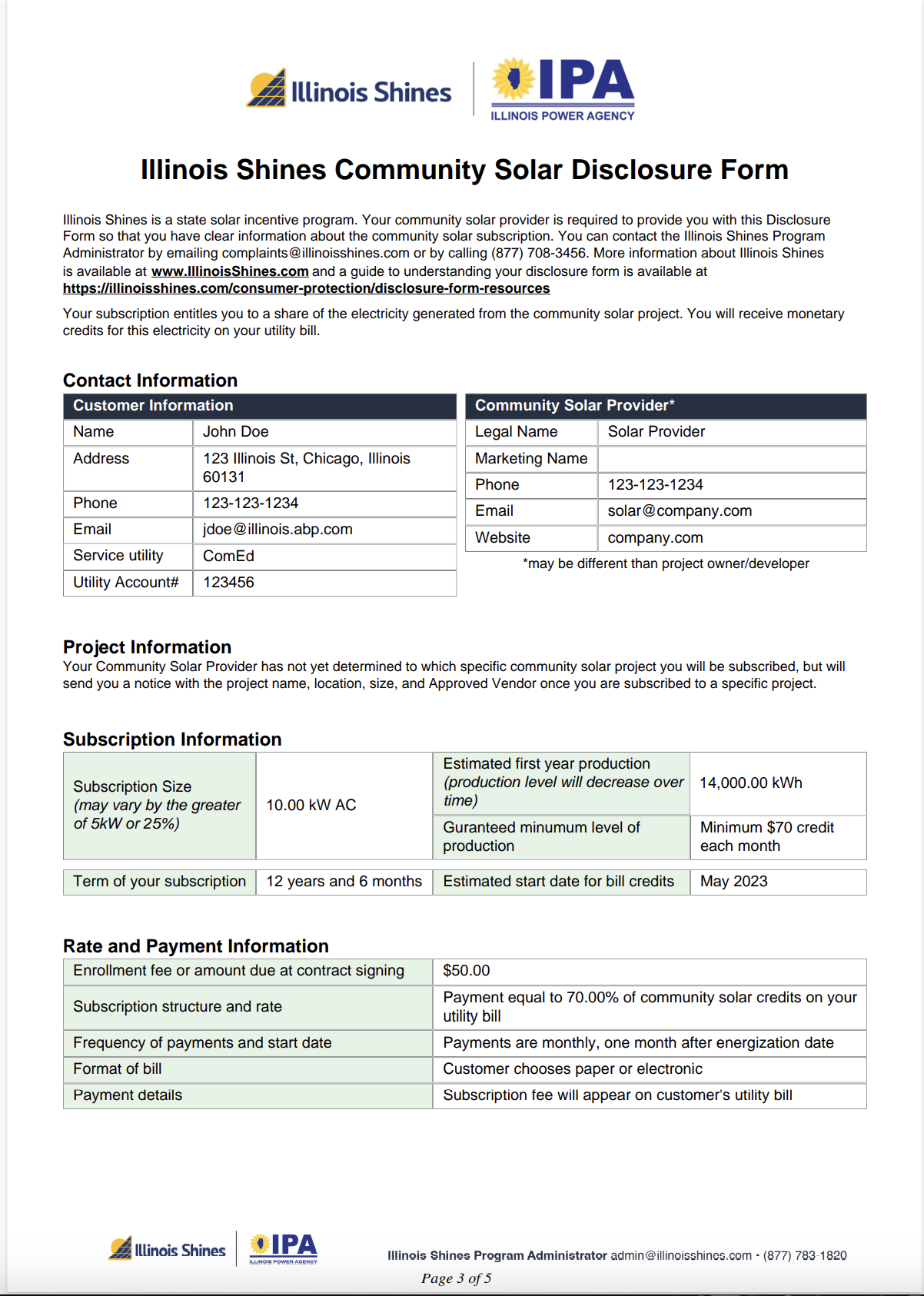 CS Disclosure Forms – Illinois Shines