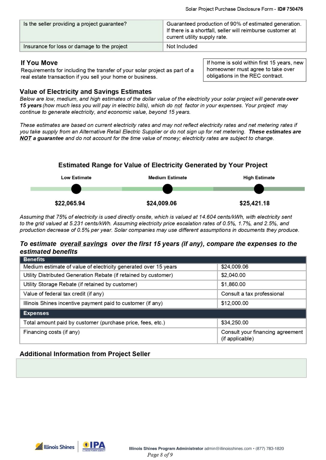 DG Purchase Disclosure Form – Illinois Shines